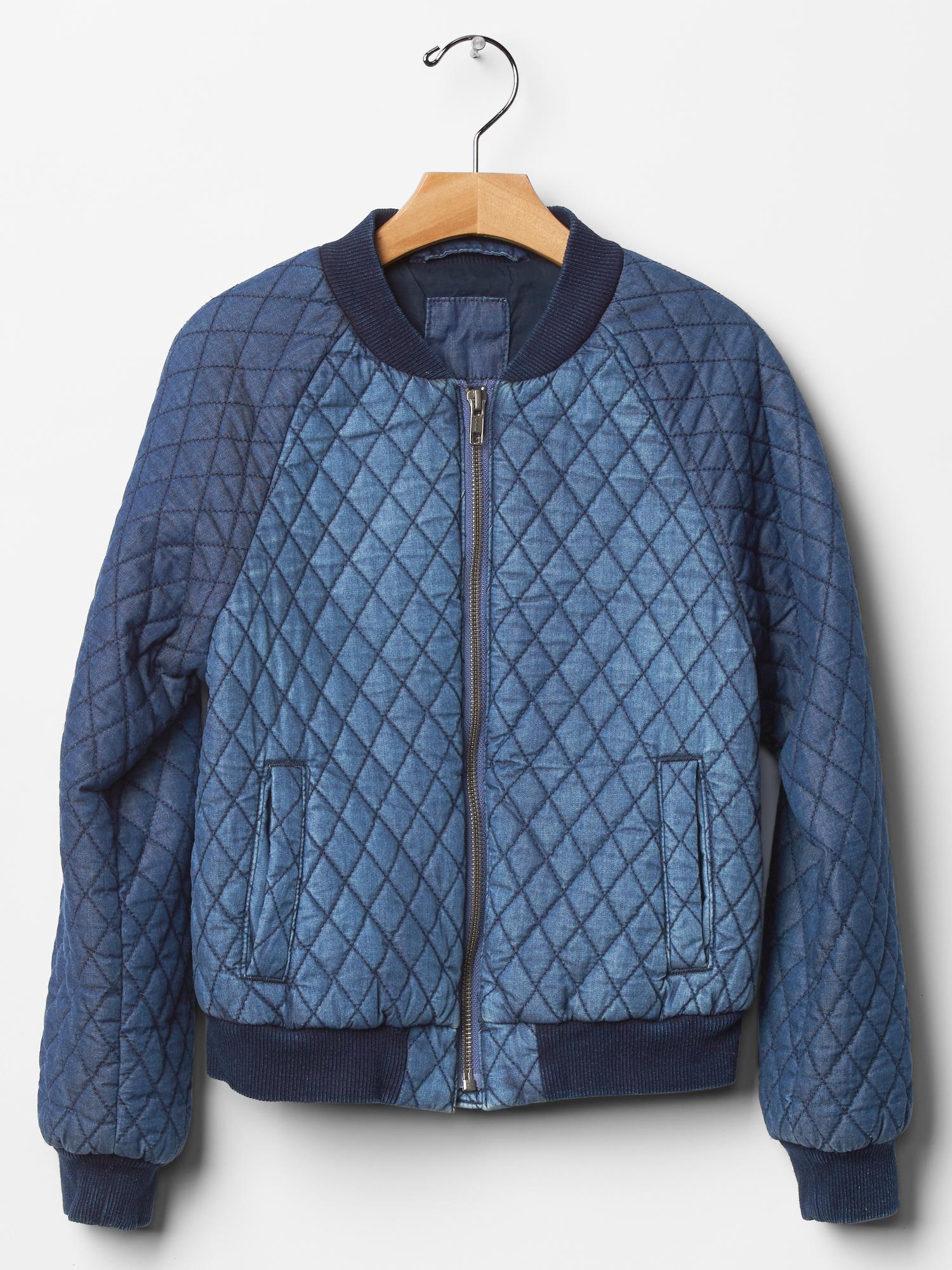 Gap公式オンラインストア | Quilted denim bomber jacket