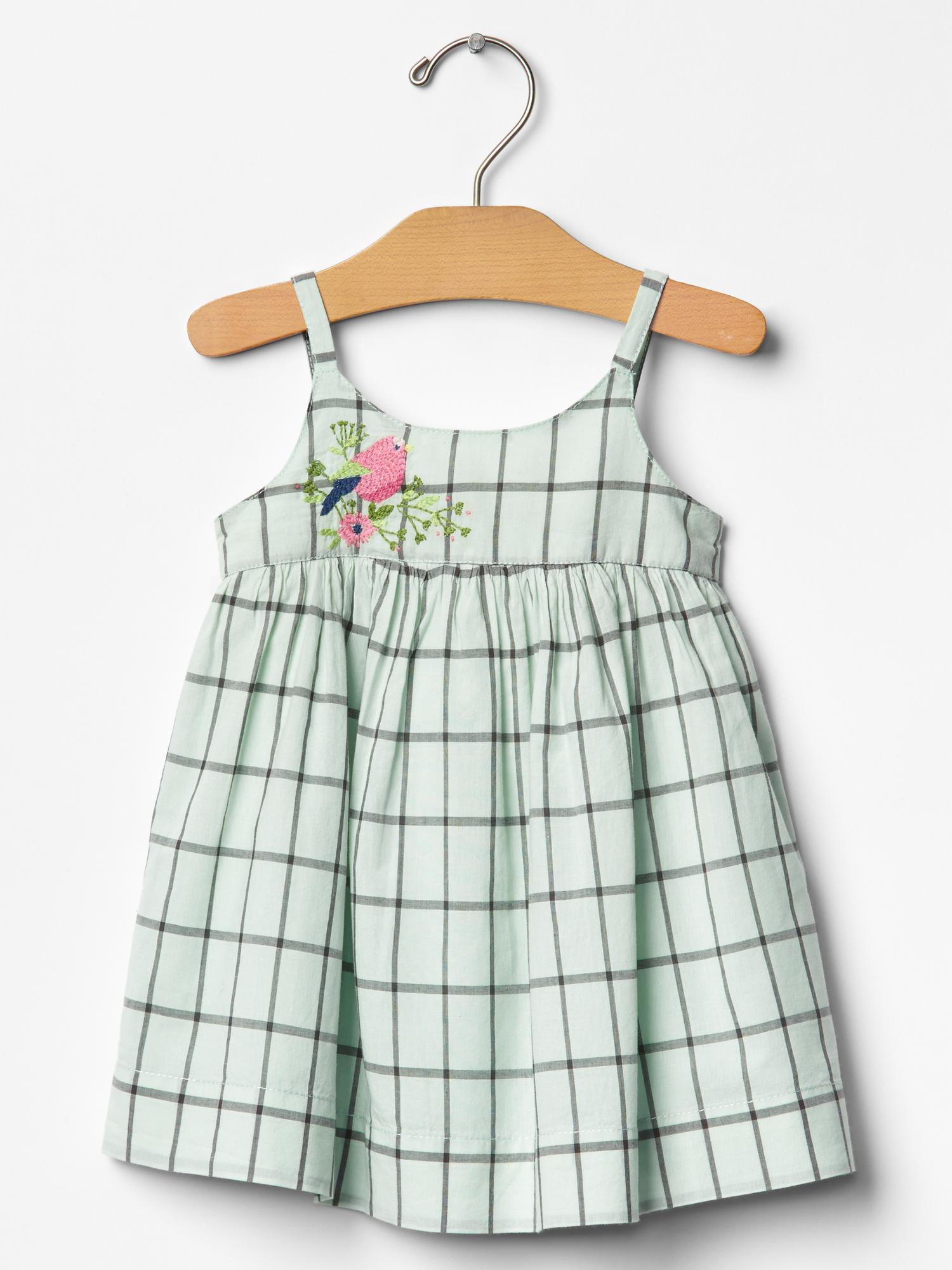 Gap公式オンラインストア | Embroidered window pane dress