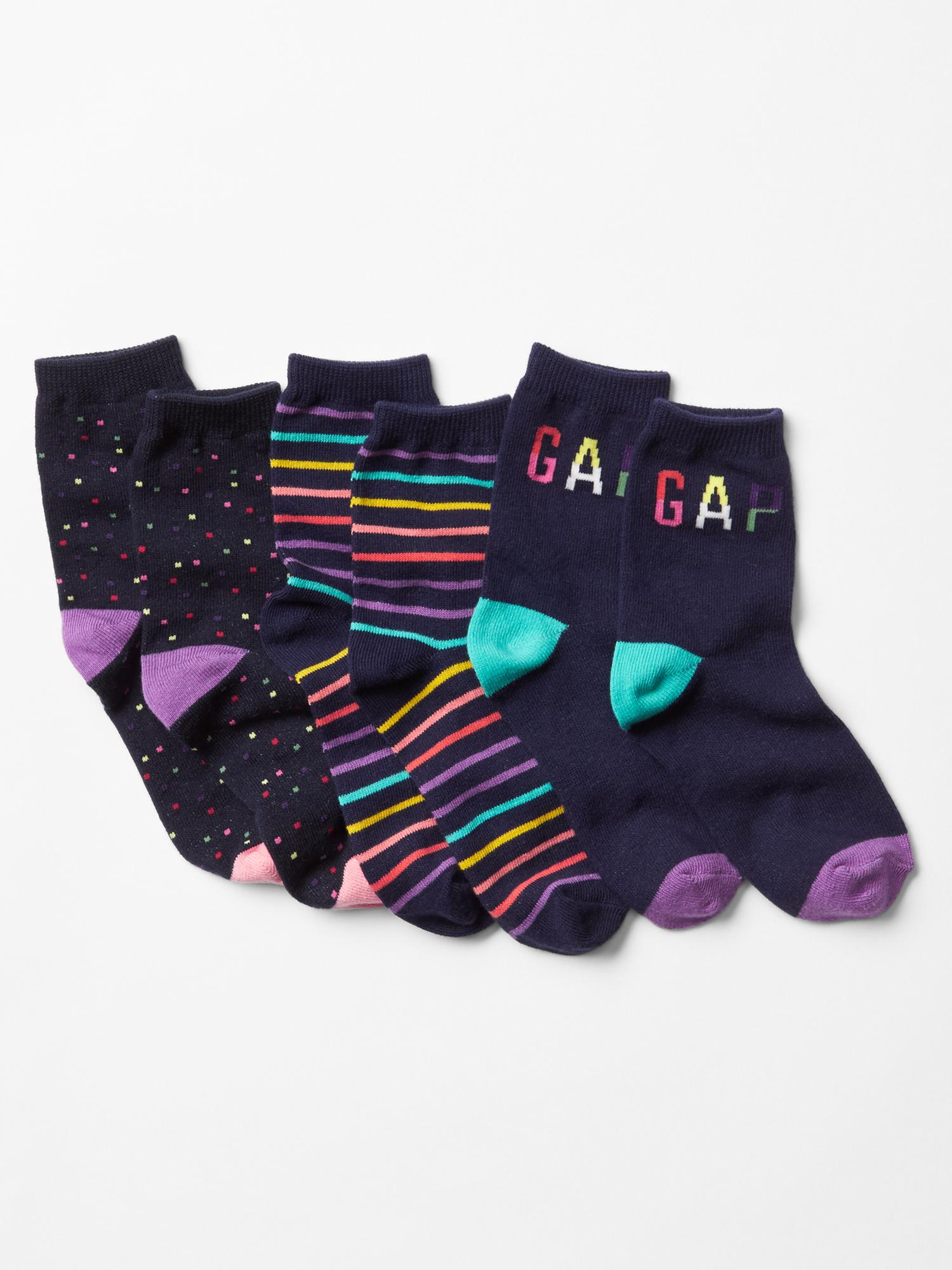 Gap公式オンラインストア | Logo multi-color socks (3-pack)