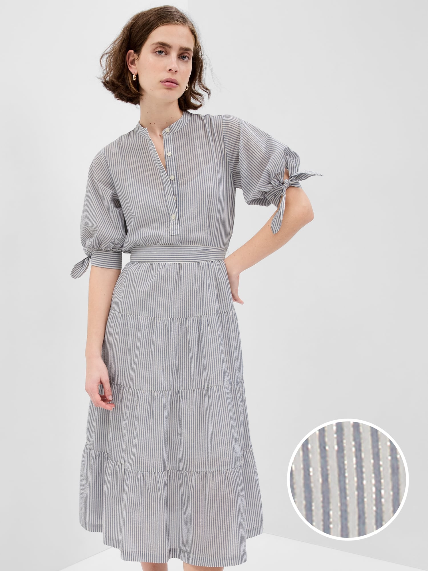 Gap公式オンラインストア | ポップオーバー ティアード ミディワンピース