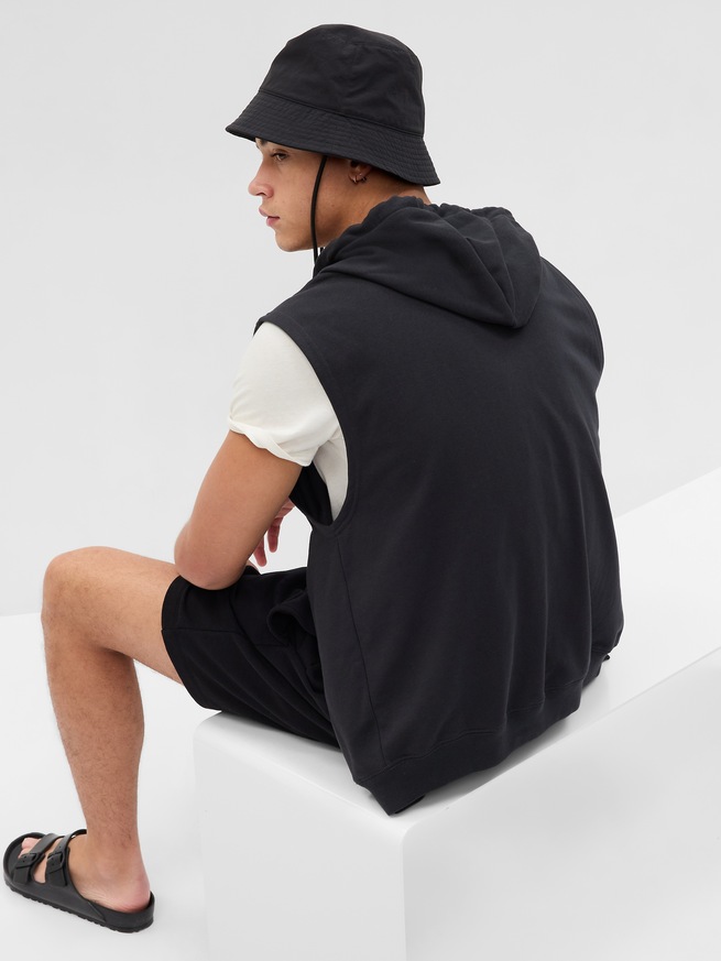 Gap公式オンラインストア | ヴィンテージソフト ノースリーブ フルジップ パーカー(ユニセックス)