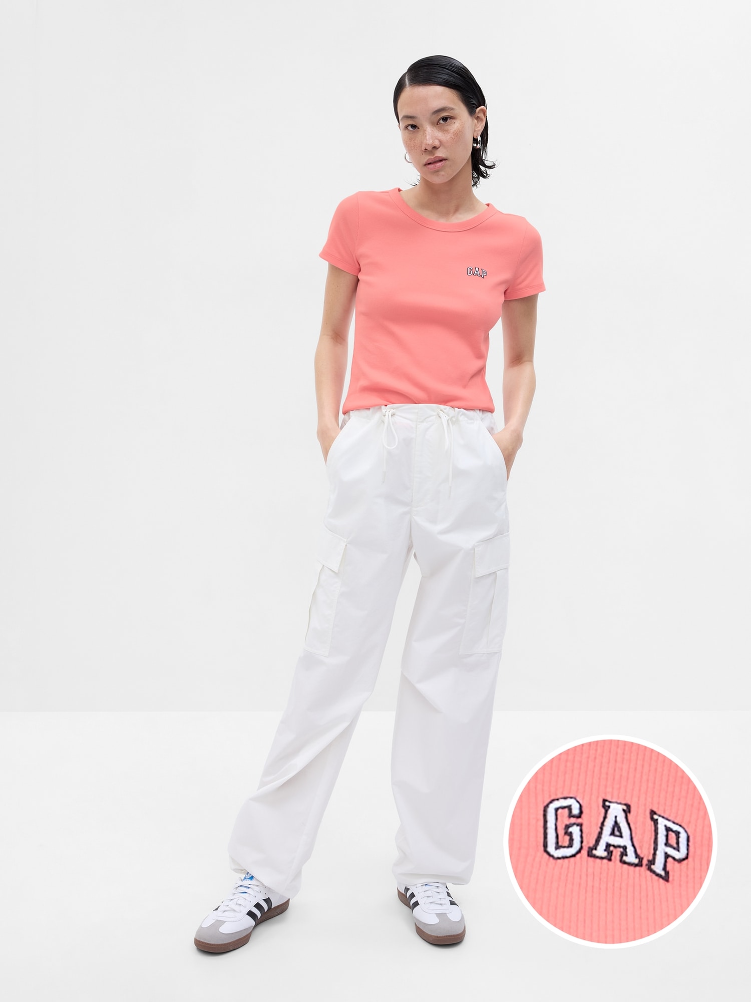Gap公式オンラインストア | リブ フィット Tシャツ