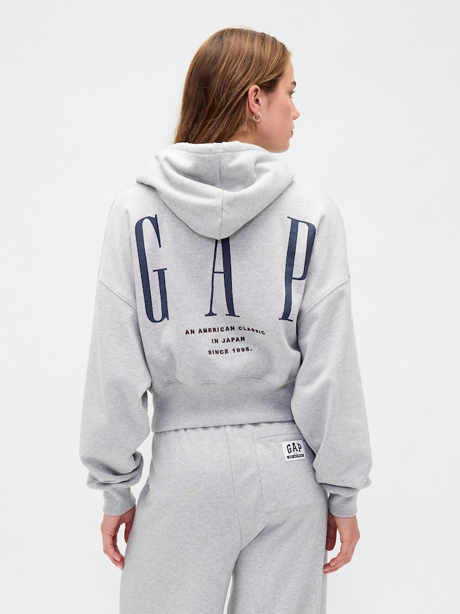 30th アニバーサリー ヘビーウェイト フレンチテリー GAPロゴ ジップアップパーカー-2