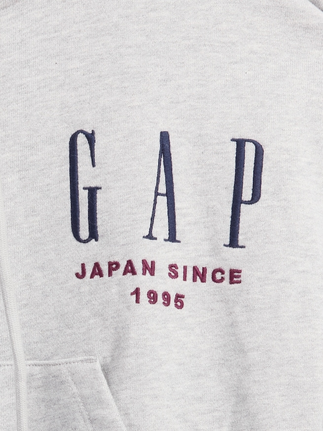 30th アニバーサリー ヘビーウェイト フレンチテリー GAPロゴ ジップアップパーカー-3